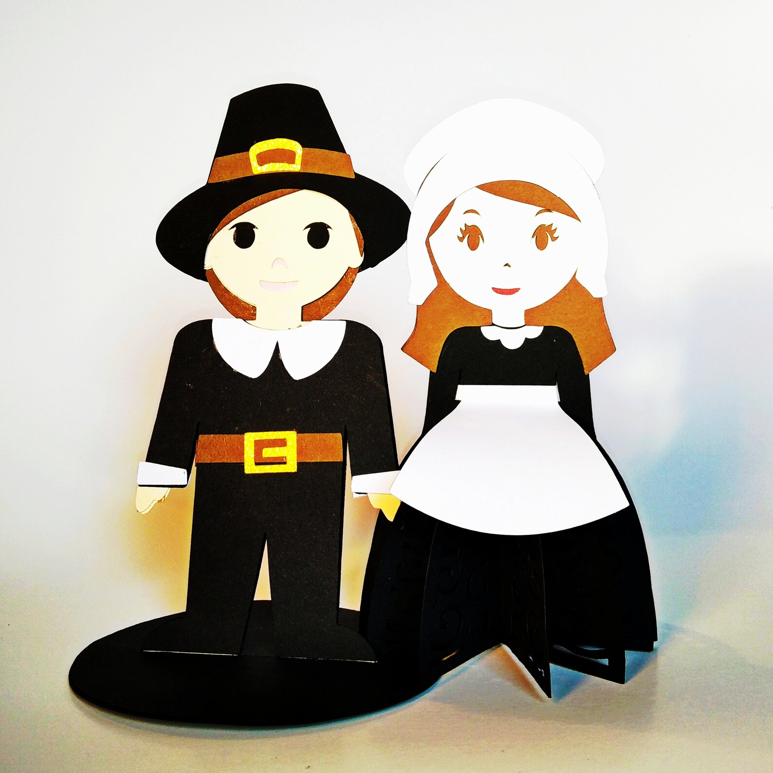 3D THANKSGIVING CHARACTERS. SVG Templates. Pilgrim and Native - Etsy