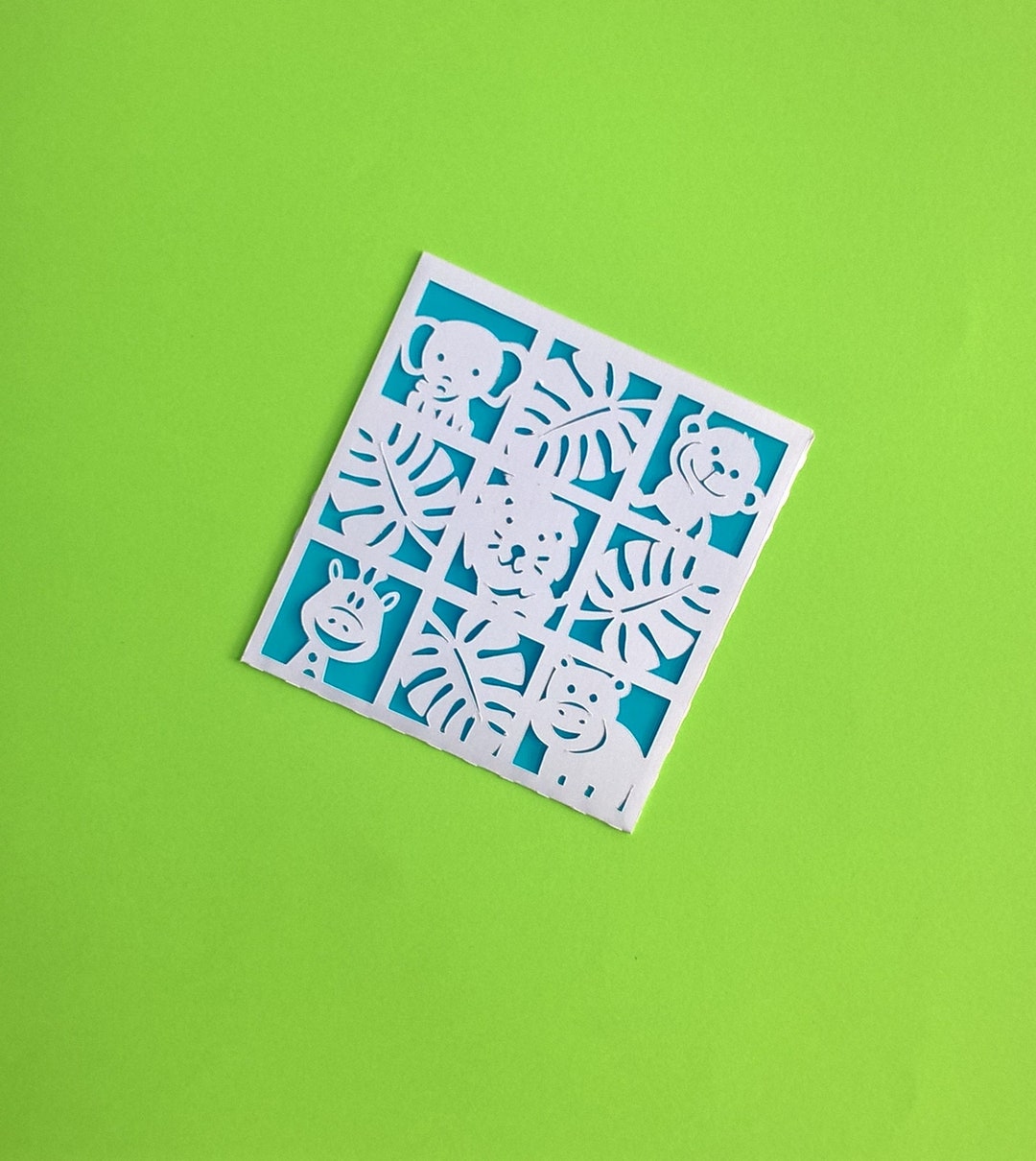 SAFARI Pocket CARD / ENVELOPE. Svg Templates. Ideal for Baby - Etsy
