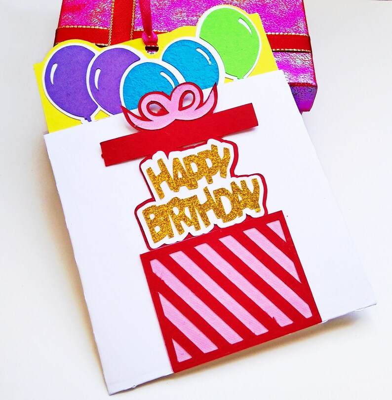 BIRTHDAY CARD. SVG Templates. Slider Card. Dxf - Etsy