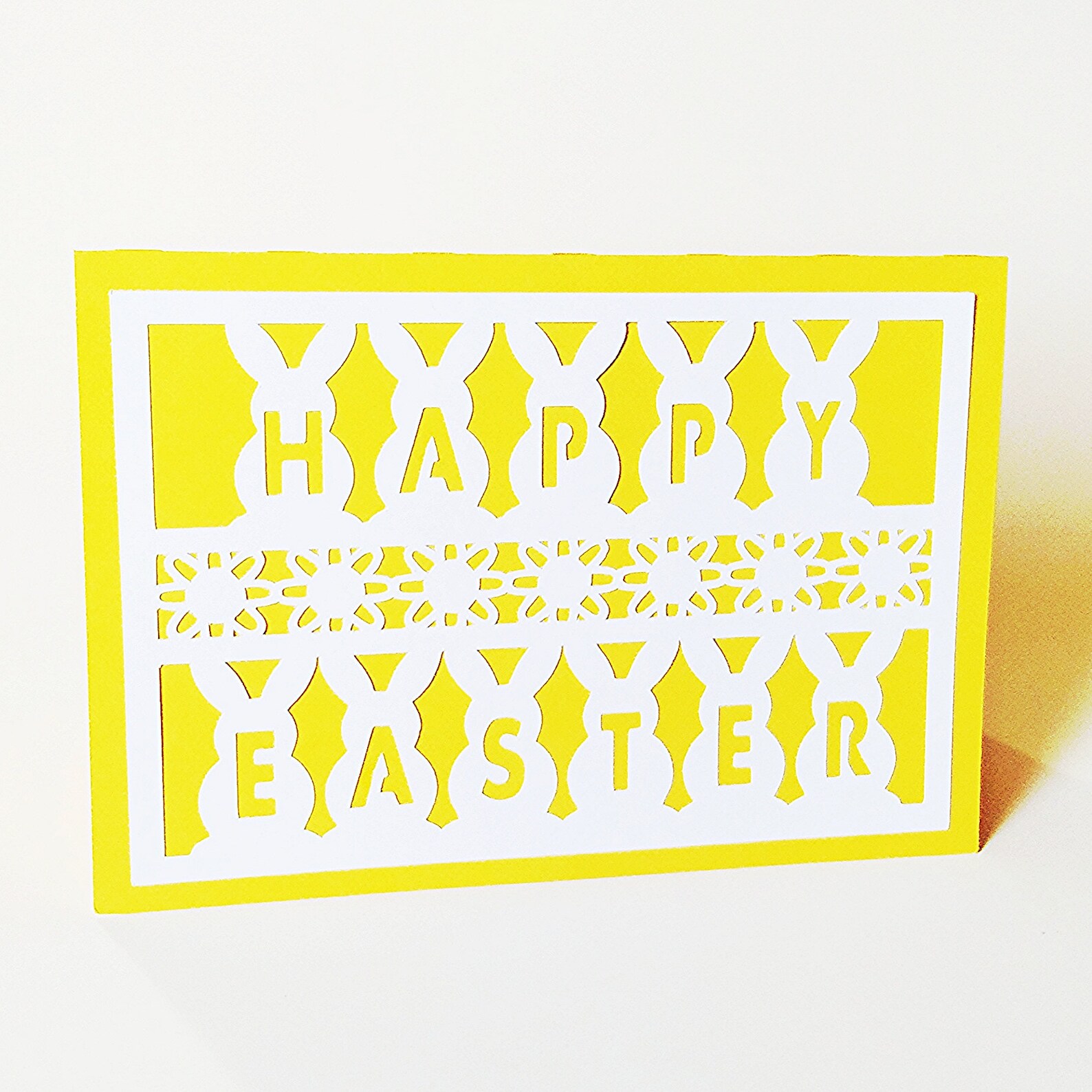 HAPPY EASTER CARD. Svg Templates. Easter Bunny Folding Cards. - Etsy