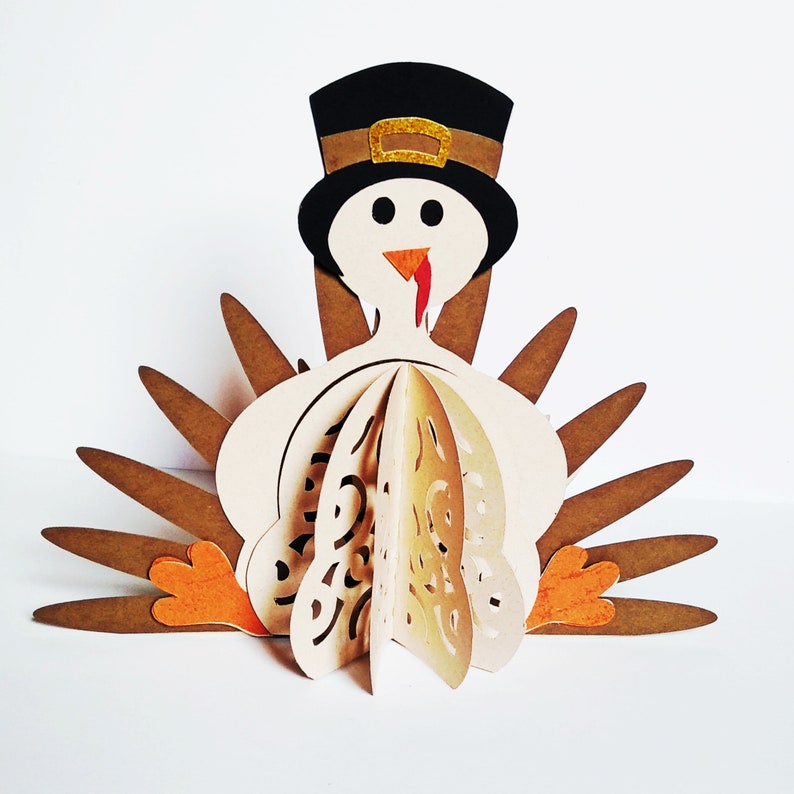 3D THANKSGIVING TURKEY. SVG Templates. Centerpieces. Home | Etsy