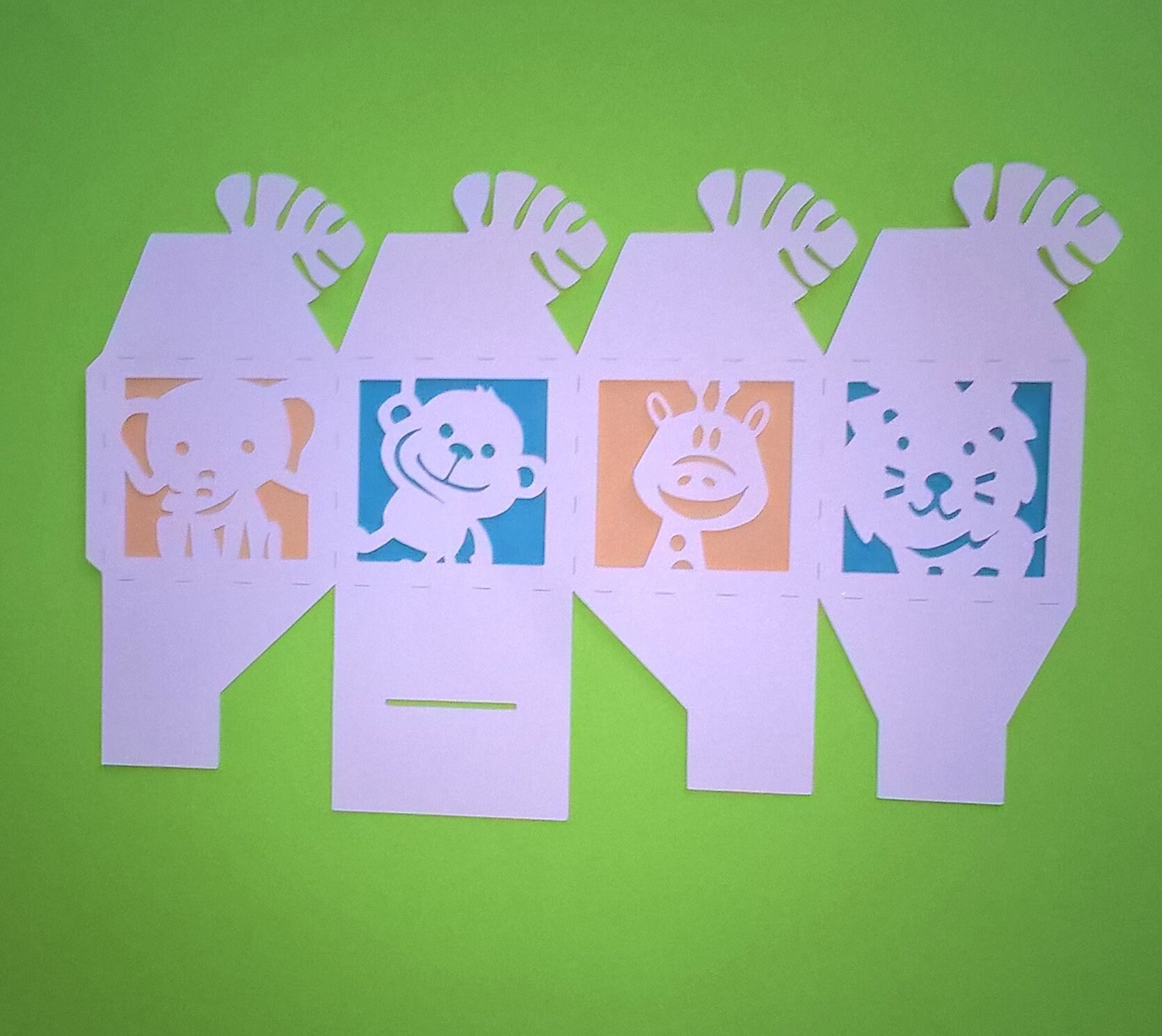 SAFARI BOX. SVG Templates. Baby Shower. Favor Box. Die Cut - Etsy