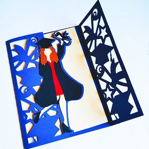 GRADUATION Gate-fold CARD. SVG Templates. Graduation Invitation. Cricut ...