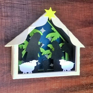 3D CHRISTMAS MANGER. SVG Templates. Decorative Nativity Scene. Home ...