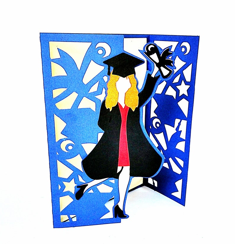 GRADUATION Gate-fold CARD. SVG Templates. Graduation - Etsy