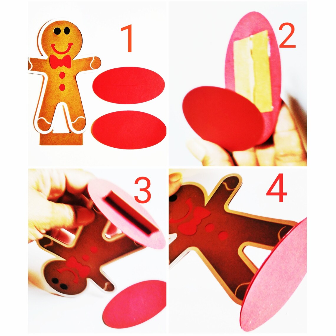 3D GINGERBREAD COUPLE. SVG Templates. Christmas Decoration. - Etsy