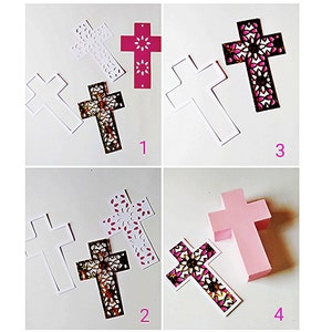 FLORAL CROSS BOX. Svg Templates. Layered Design. Dxf - Etsy Canada