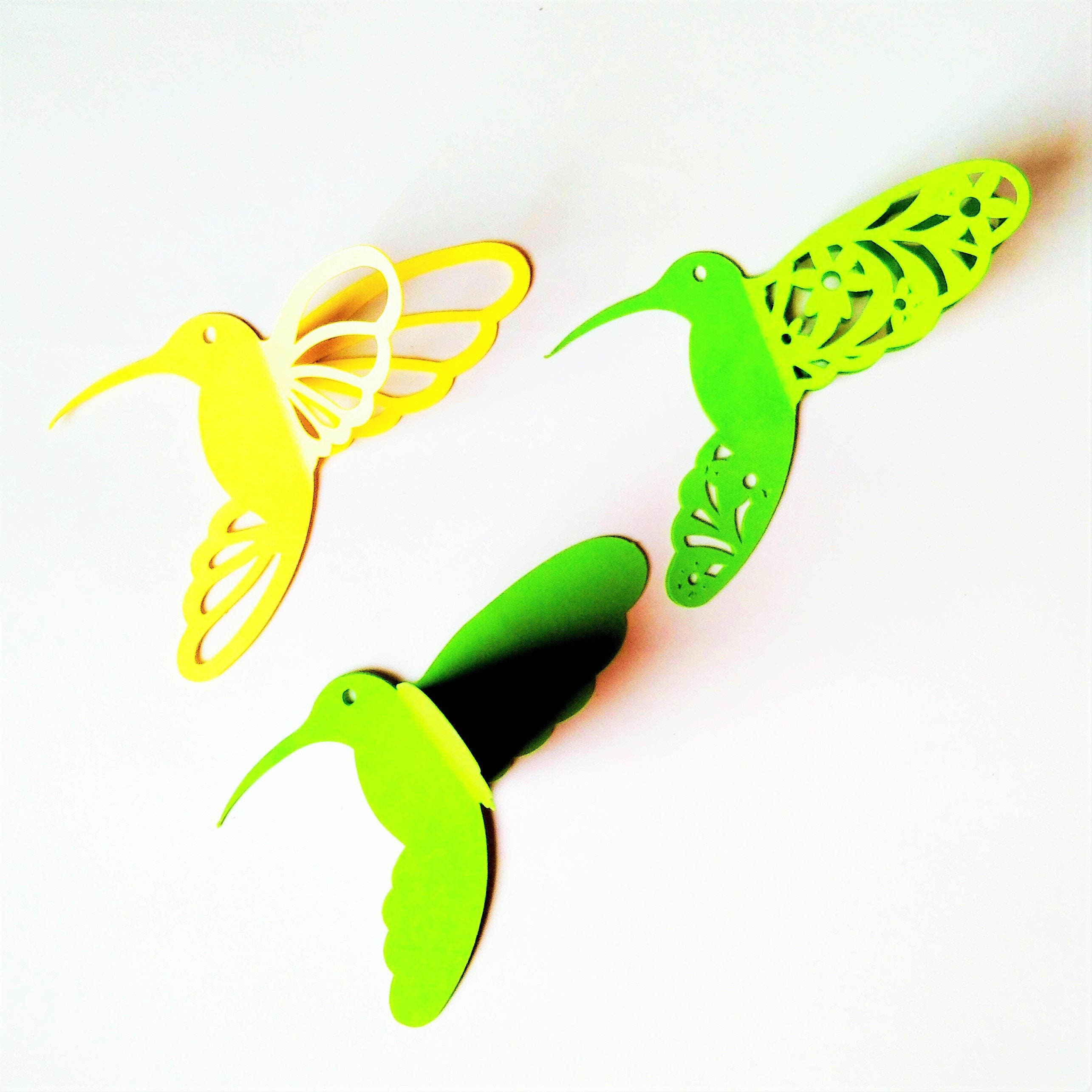3D HUMMINGBIRDS. SVG Templates. Home Decor. 3 Different - Etsy