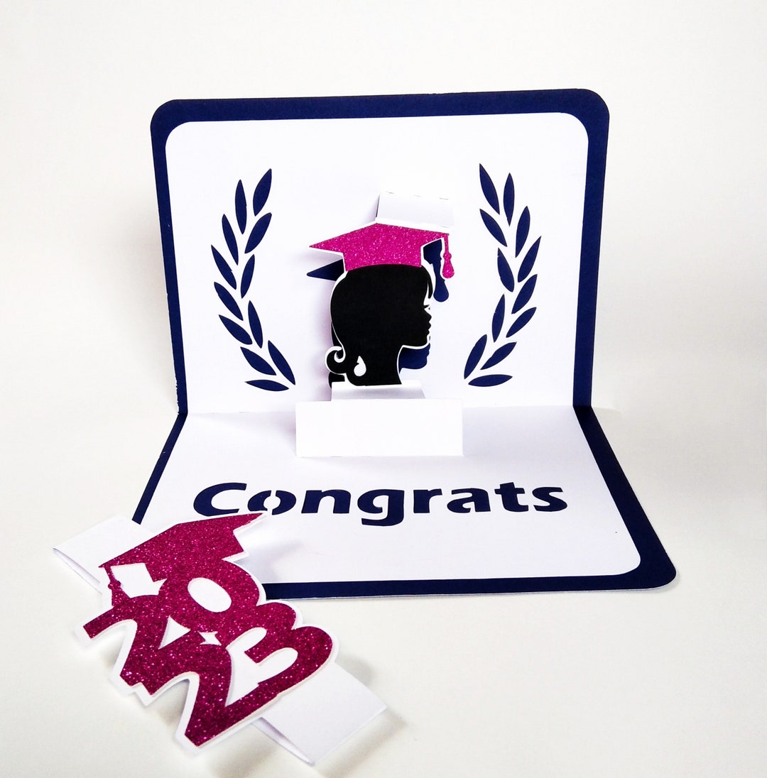 Pop up Card. SVG Templates. GRADUATION CARD. for Girls. - Etsy