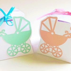 SVG Templates. Favor Box. BABY STROLLER Design. Cricut, Silhouettecameo ...