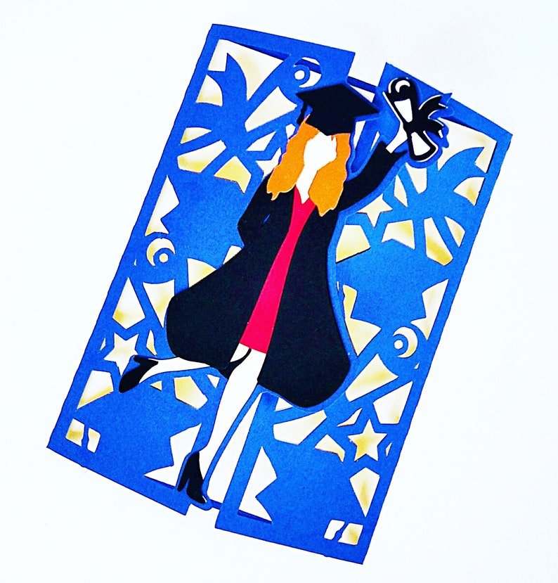 GRADUATION Gate-fold CARD. SVG Templates. Graduation - Etsy