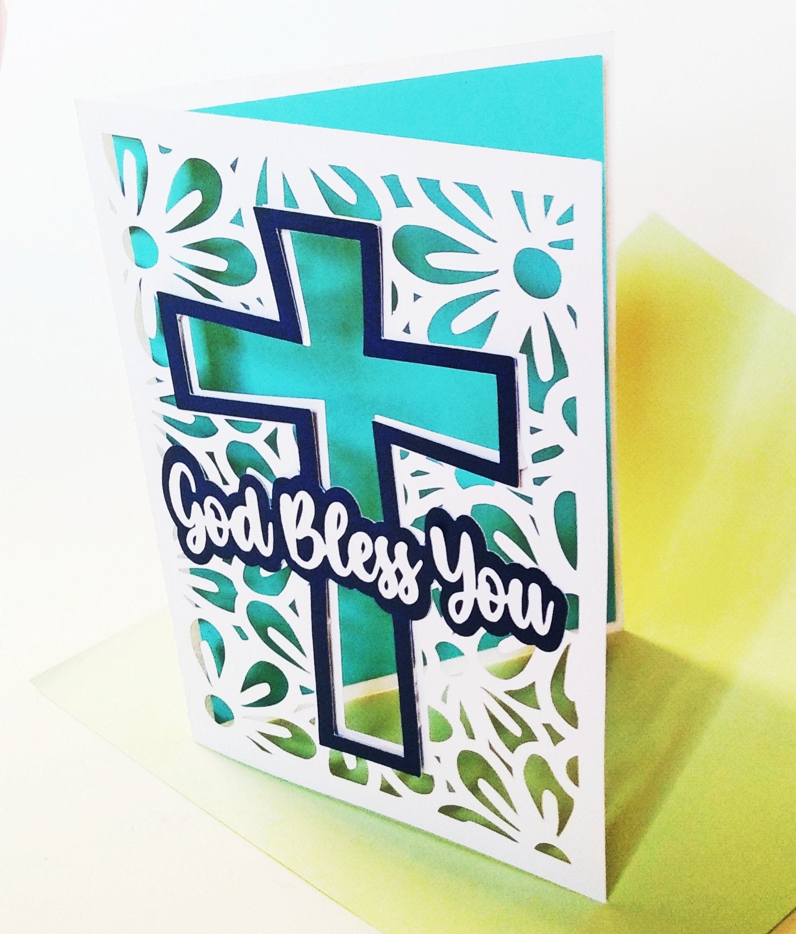 RELIGIOUS CARD. SVG Templates. Folding Card / Envelope. - Etsy