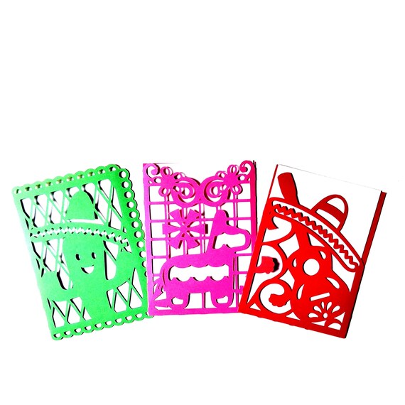 MEXICAN CARDS. 3 SVG Templates. Pocket Cards. Dxf Ai - Etsy
