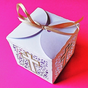 RELIGIOUS BOX. SVG Templates. Favor Box. Flowers Design. Dxf ...