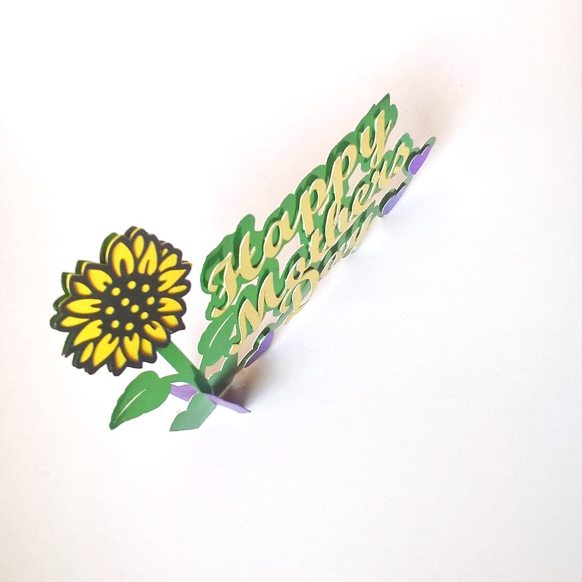 SUNFLOWER CAKE TOPPER. Svg Templates. Happy Mother's Day - Etsy Canada