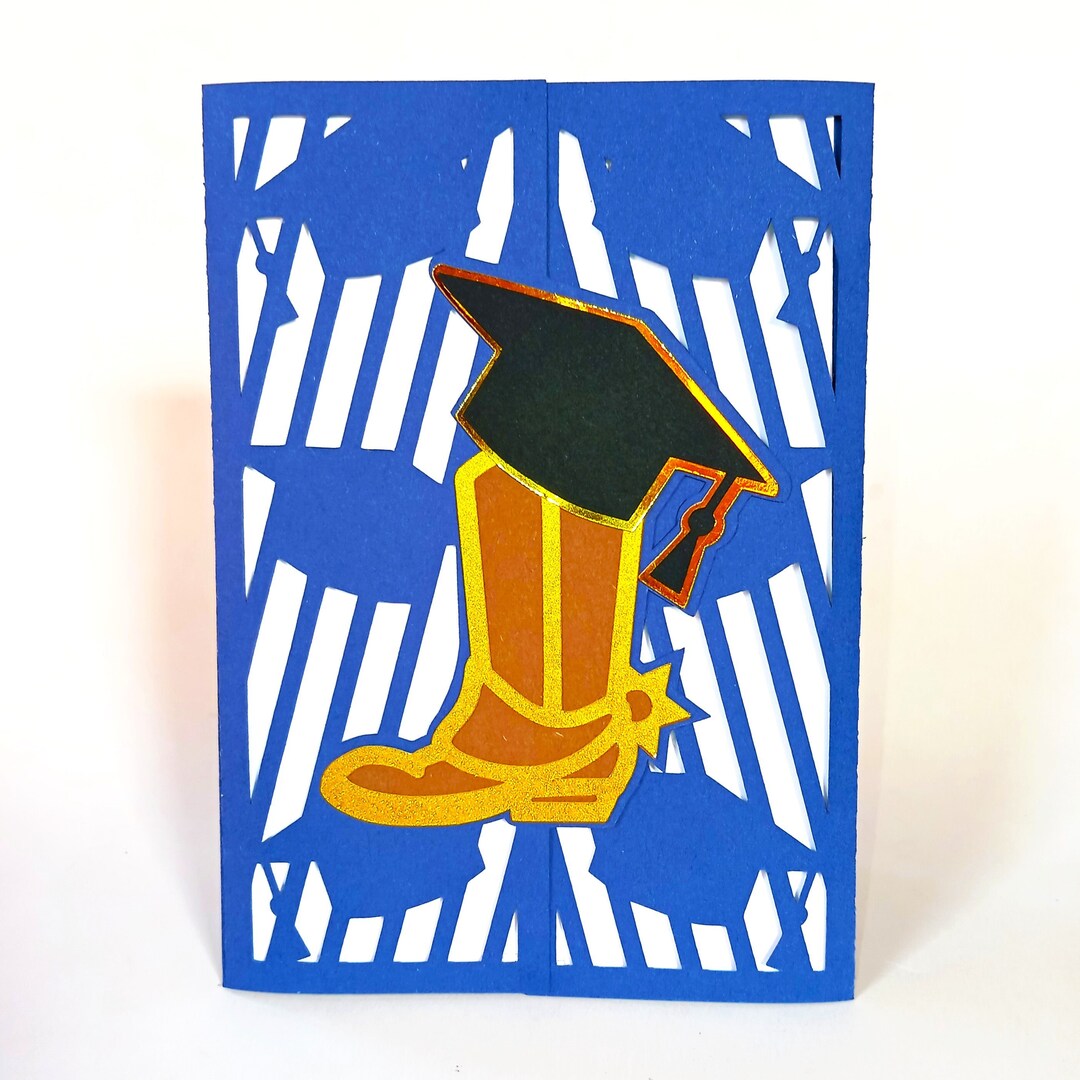 GRADUATION CARD. SVG Templates. Cowboy Graduation. Cricut ...
