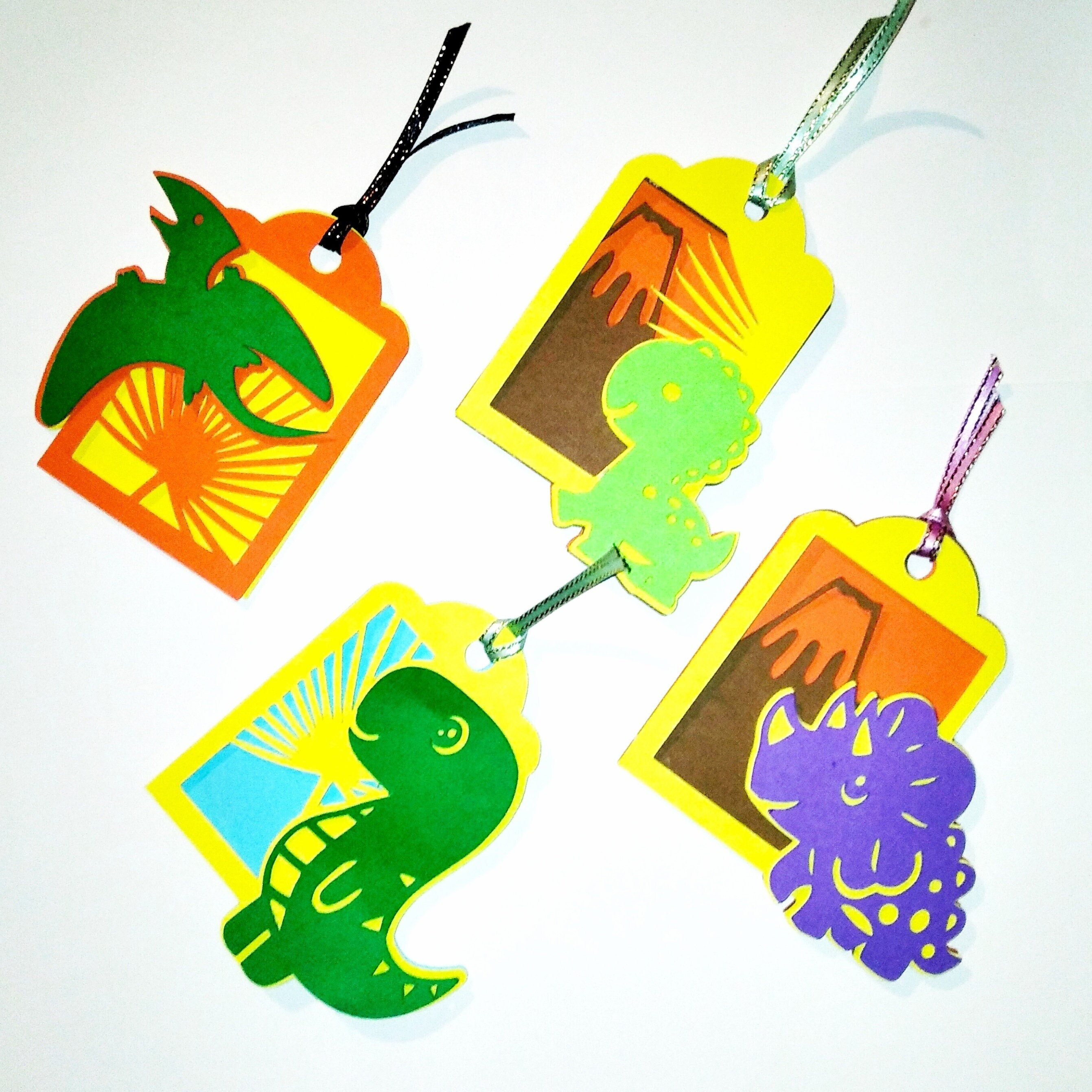 DINOSAURS TAGS SET. Svg Templates. Bookmarks Labels. Dxf - Etsy