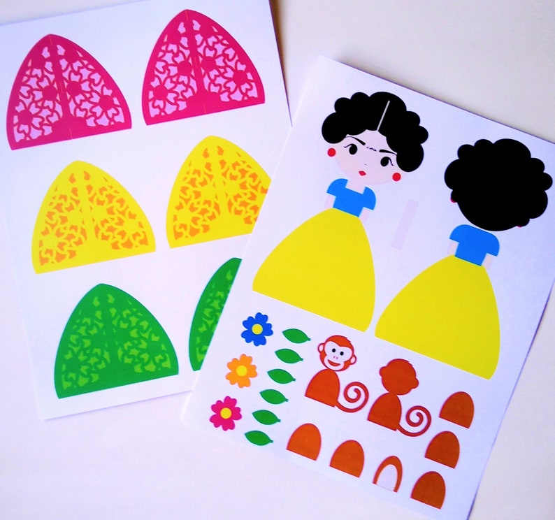 3D FRIDA. PRINTABLE TEMPLATES for Manual Cutting. Mexican - Etsy