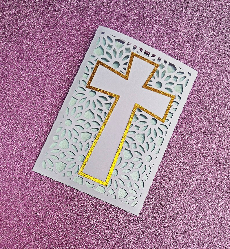 RELIGIOUS CARD. SVG Templates. Pocket Card / Envelope. Flowers - Etsy
