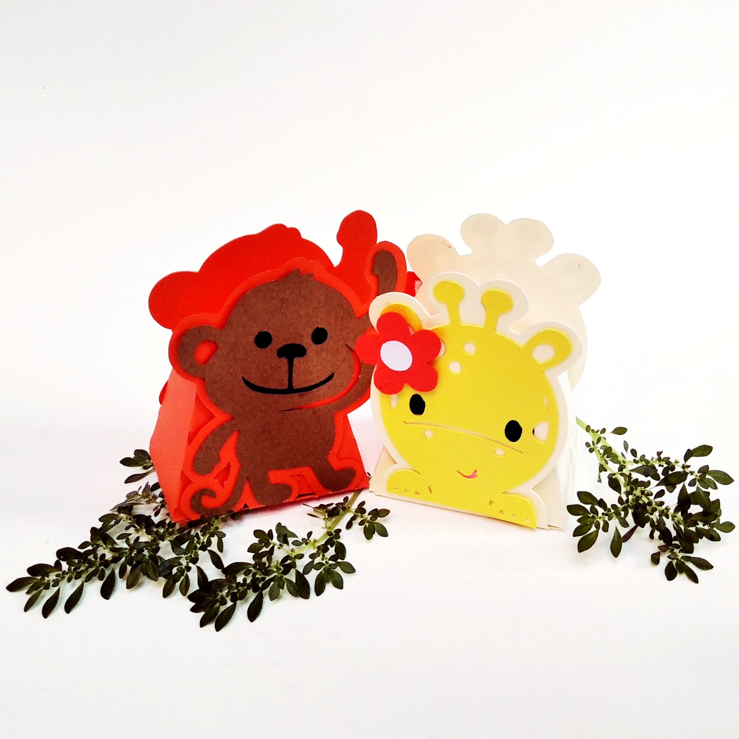 SAFARI BOXES SET. Svg Templates. Baby Shower. Favors Box. Svg | Etsy