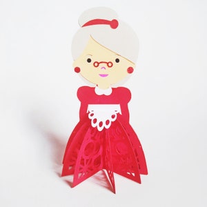 3D SANTA CLAUS and Mrs Claus. SVG Templates. Christmas Decoration. Dxf ...