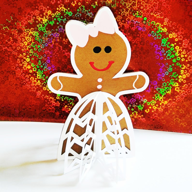 3D GINGERBREAD COUPLE. SVG Templates. Christmas Decoration. | Etsy