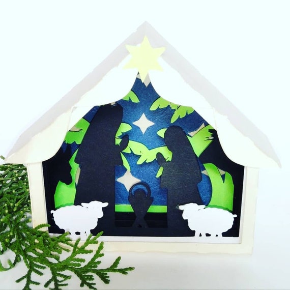 3D CHRISTMAS MANGER. SVG Templates. Decorative Nativity Scene. | Etsy