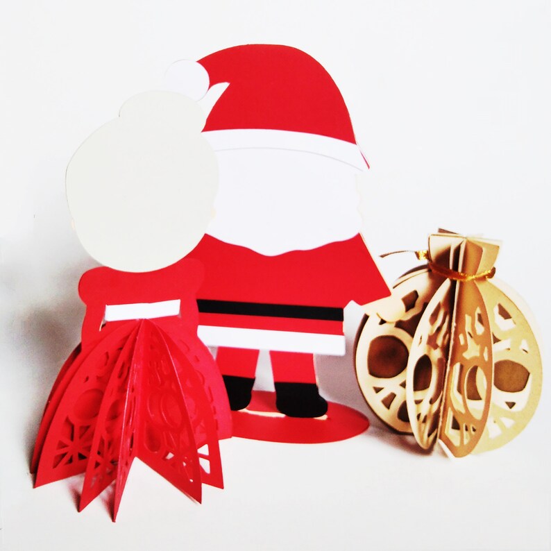 3D SANTA CLAUS and Mrs Claus. SVG Templates. Christmas | Etsy