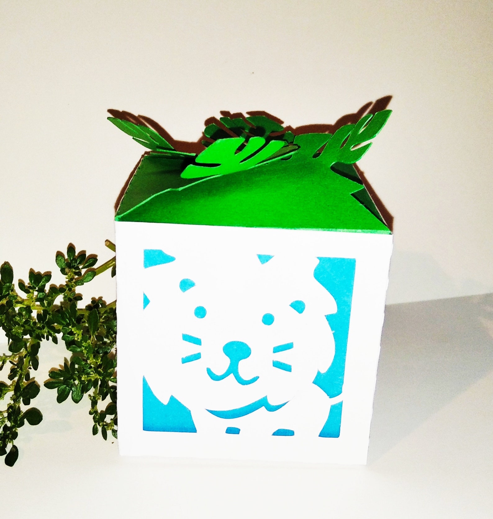 SAFARI BOX. SVG Templates. Baby Shower. Favor Box. Die Cut - Etsy