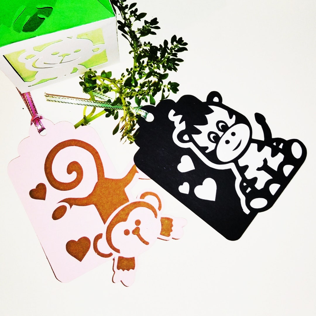 SAFARI TAGS. SVG Templates. Monkey and Zebra. Labels. Bookmarks. Cricut ...