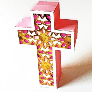 FLORAL CROSS BOX. Svg Templates. Layered Design. Dxf Silhouettestudio ...