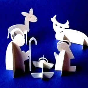 3D NATIVITY SCENE. Svg Templates. CHRISTMAS Manger to Assemble. Home ...