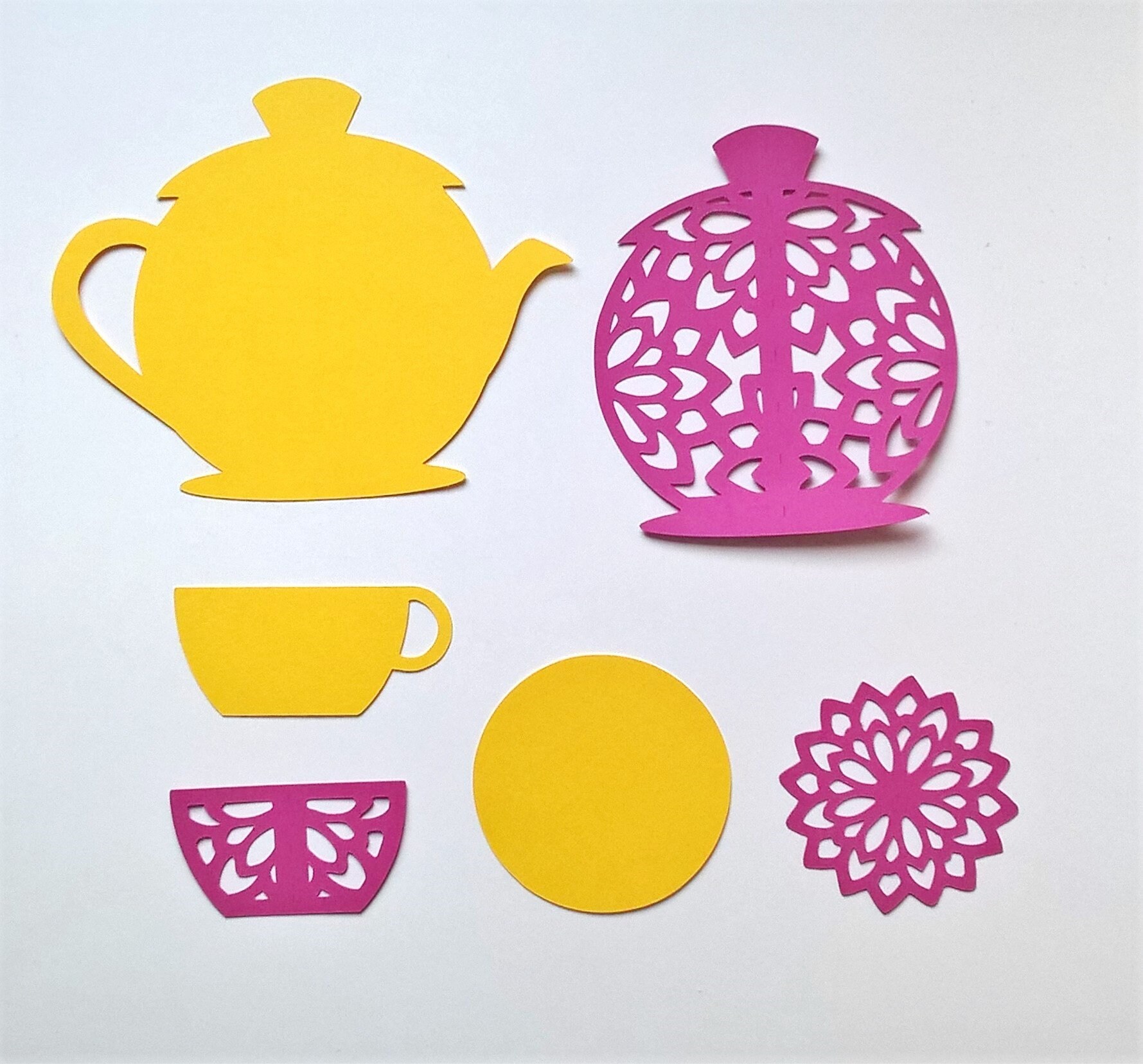 3D TEA SET. SVG Templates. Home Decor. Centerpieces. Tea - Etsy