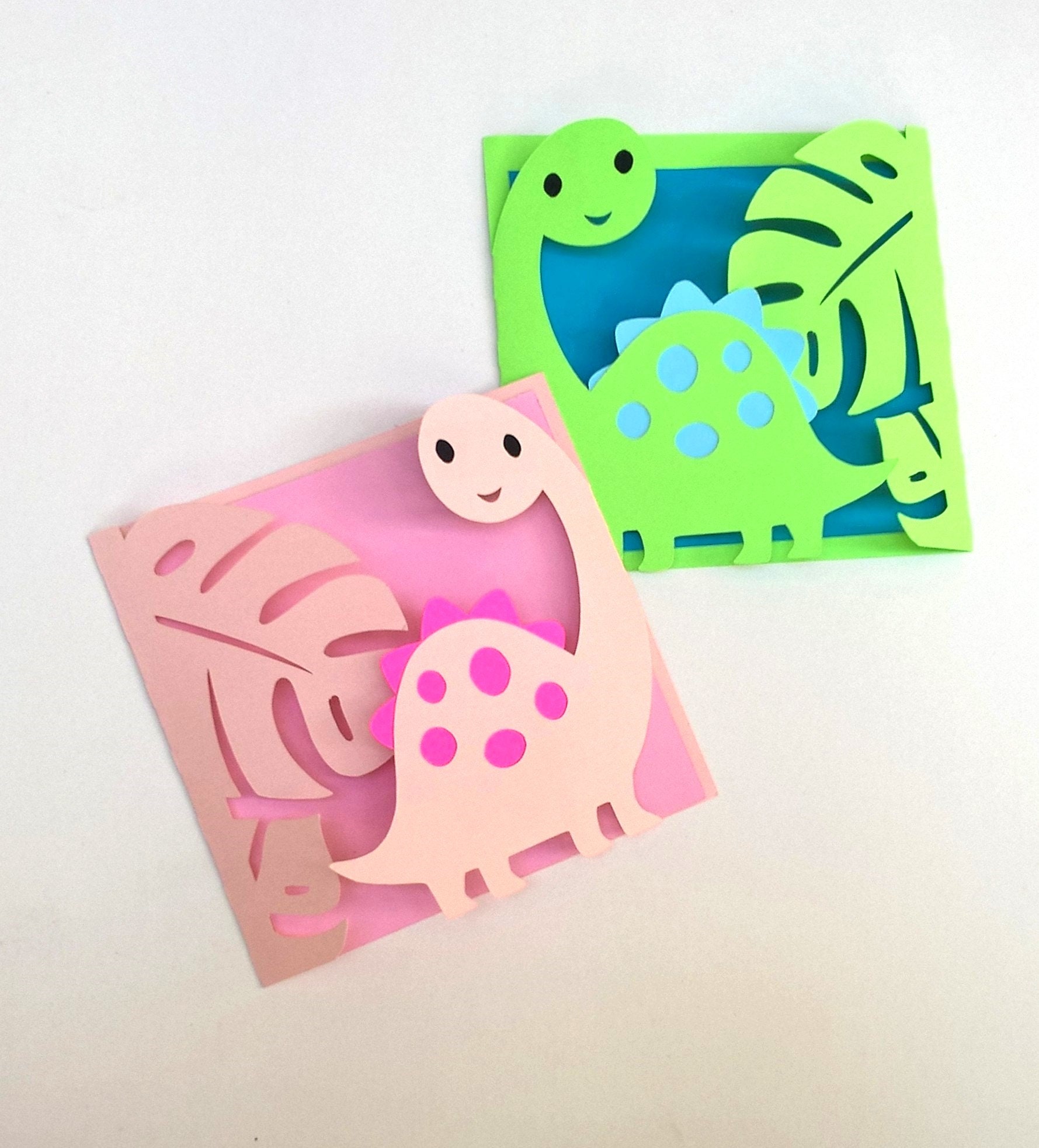 DINOSAUR BABY CARD. Svg Templates. Folding Card / Envelope. - Etsy UK