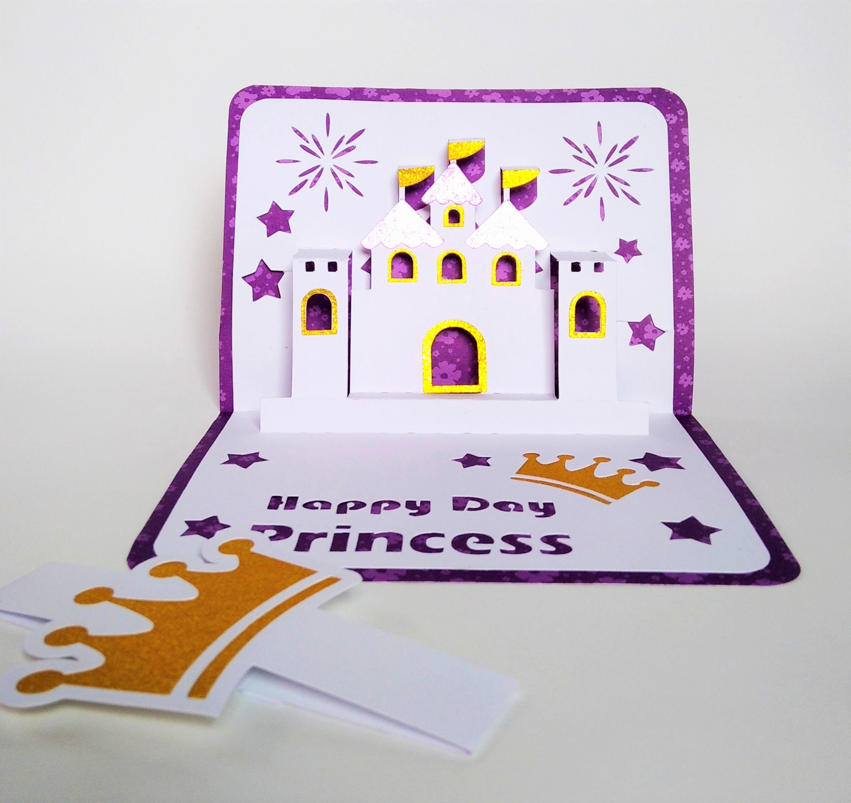 Svg Templates. POP UP CARD. Princess Castle. Cricut - Etsy Australia