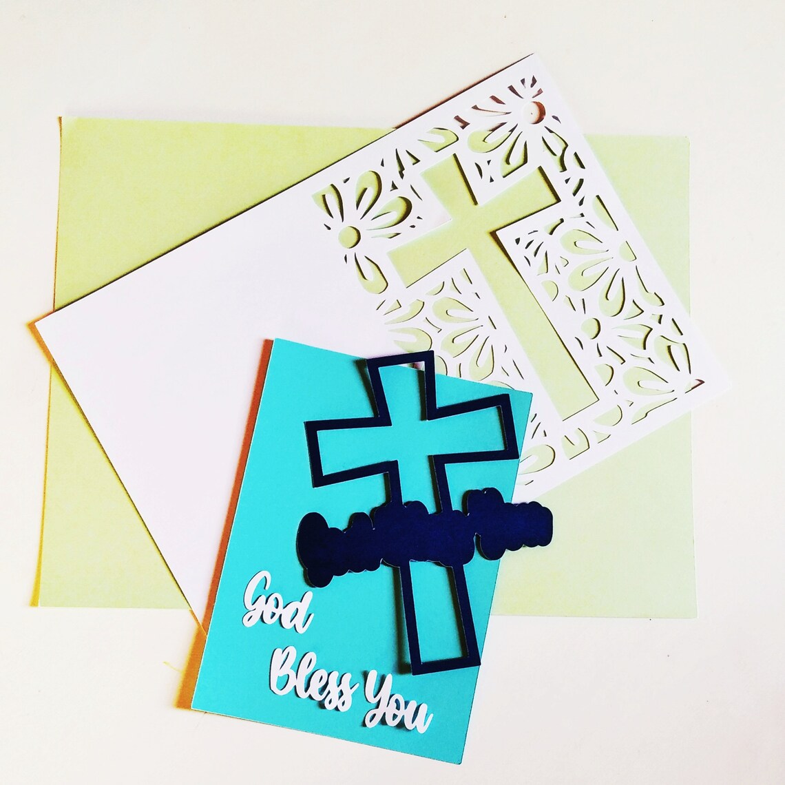 RELIGIOUS CARD. SVG Templates. Folding Card / Envelope. | Etsy