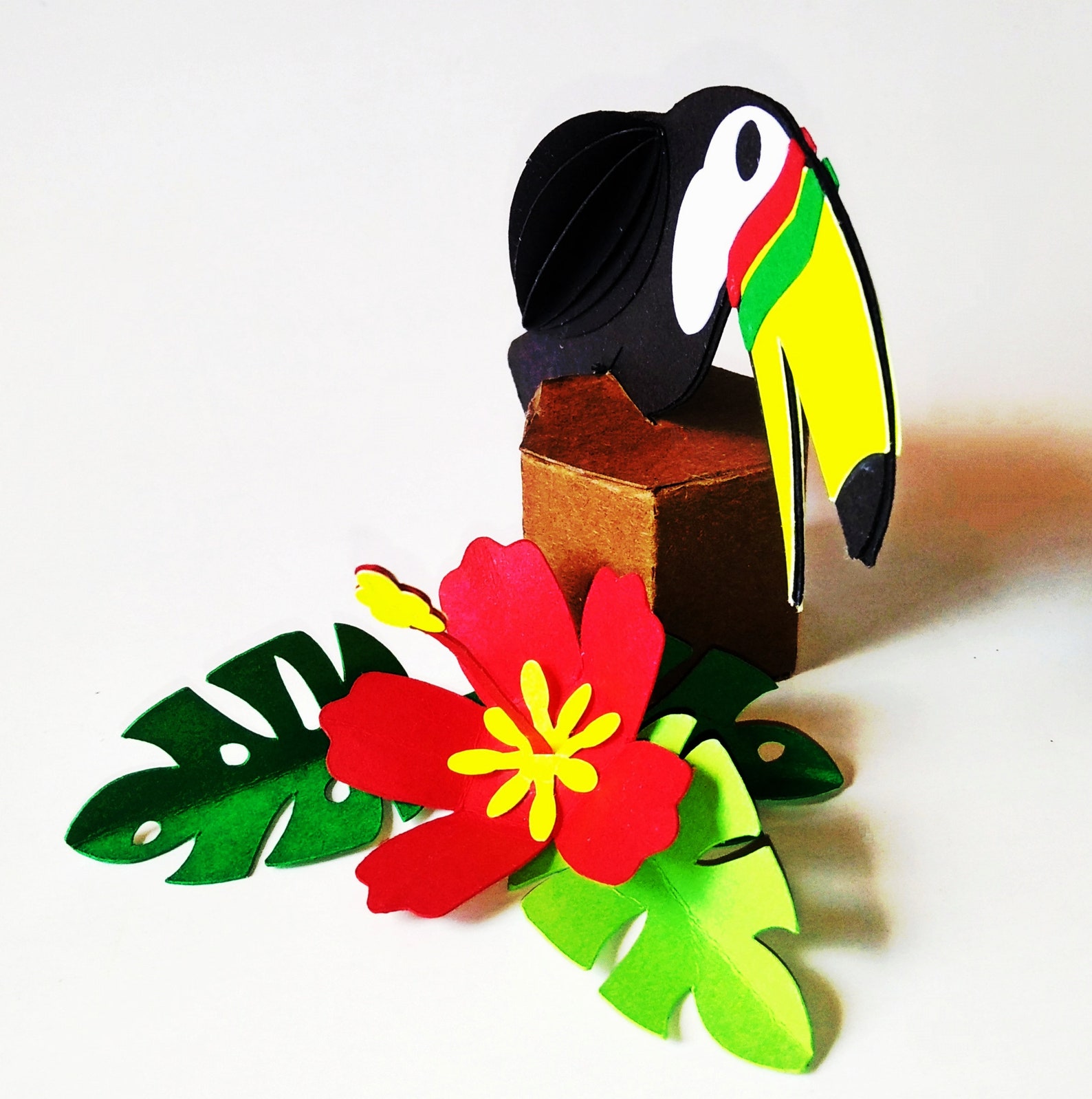 SVG Templates. 3D TOUCAN. Includes Base Flower and Leaves. - Etsy