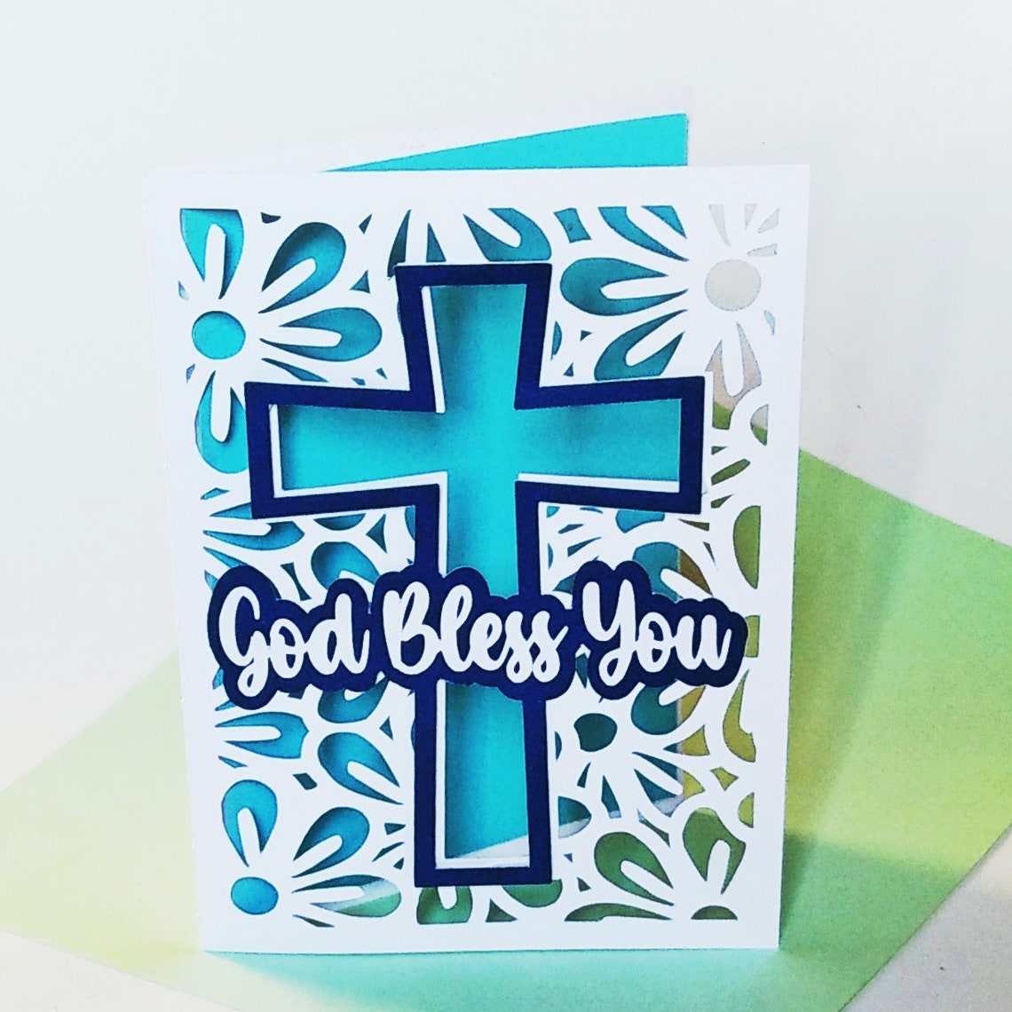 RELIGIOUS CARD. SVG Templates. Folding Card / Envelope. | Etsy