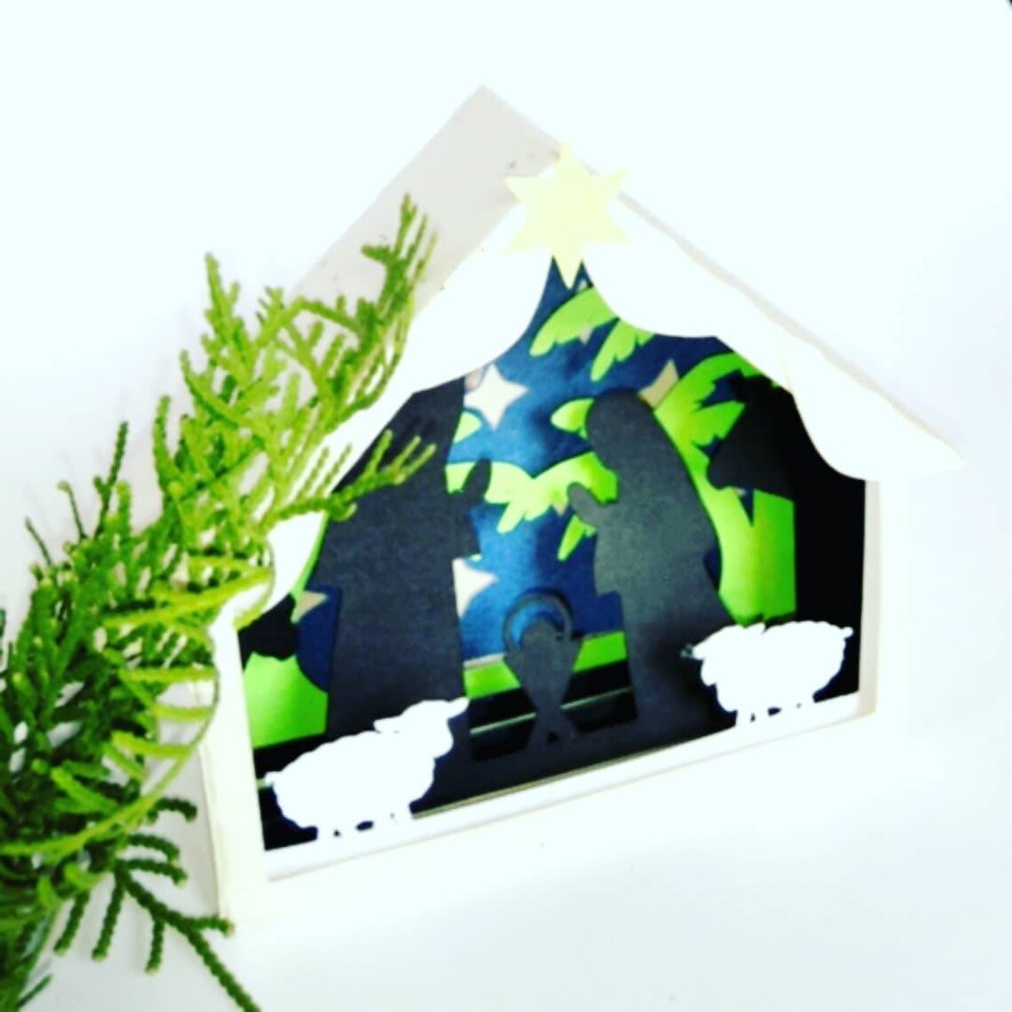 3D CHRISTMAS MANGER. SVG Templates. Decorative Nativity Scene. | Etsy
