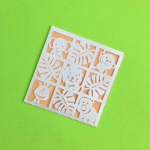 SAFARI Pocket CARD / ENVELOPE. Svg Templates. Ideal for Baby - Etsy