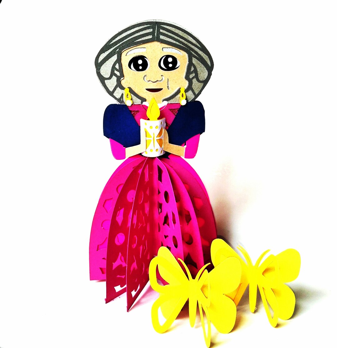 SVG Templates. 3D COLOMBIAN DOLL. Girls Gift. Party Decorations. Dxf ...