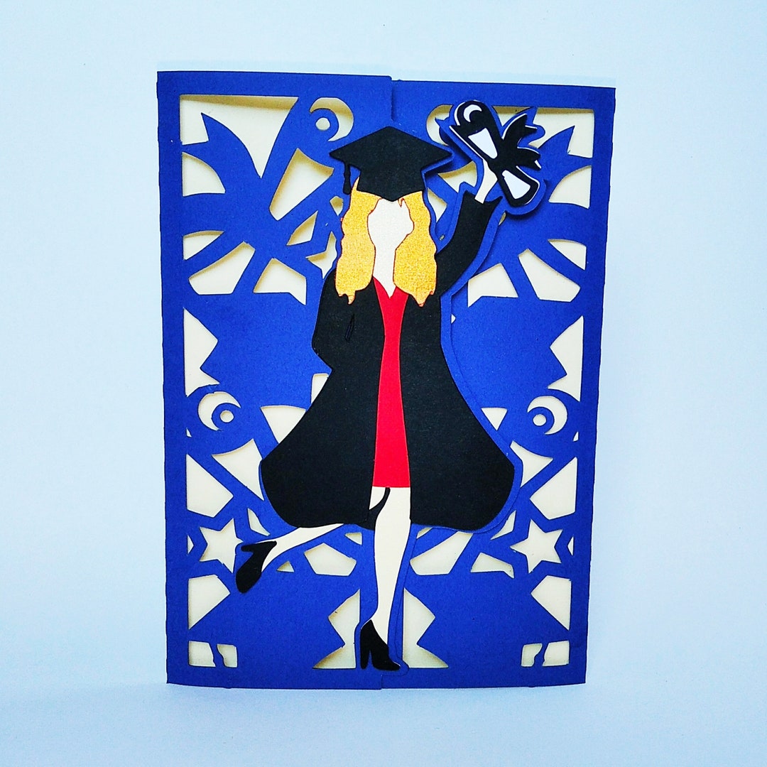 GRADUATION Gate-fold CARD. SVG Templates. Graduation Invitation. Cricut ...