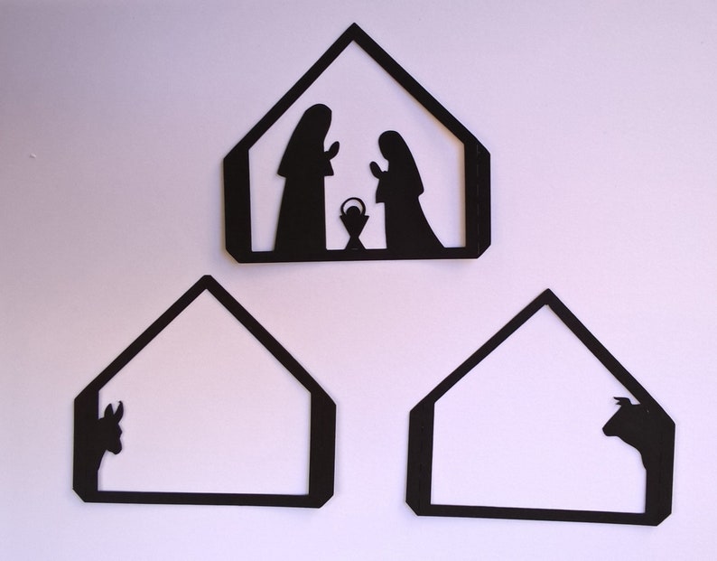 3D CHRISTMAS MANGER. SVG Templates. Decorative Nativity Scene. - Etsy