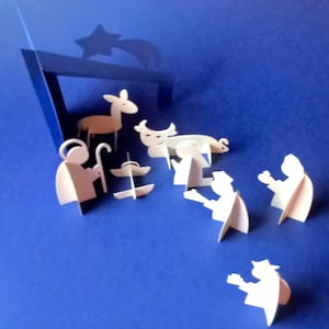3D NATIVITY SCENE. Svg Templates. CHRISTMAS Manger to Assemble. Home ...