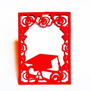GRADUATION CARD. SVG Templates. Die-cut Roses. Cricut Silhouettecameo ...