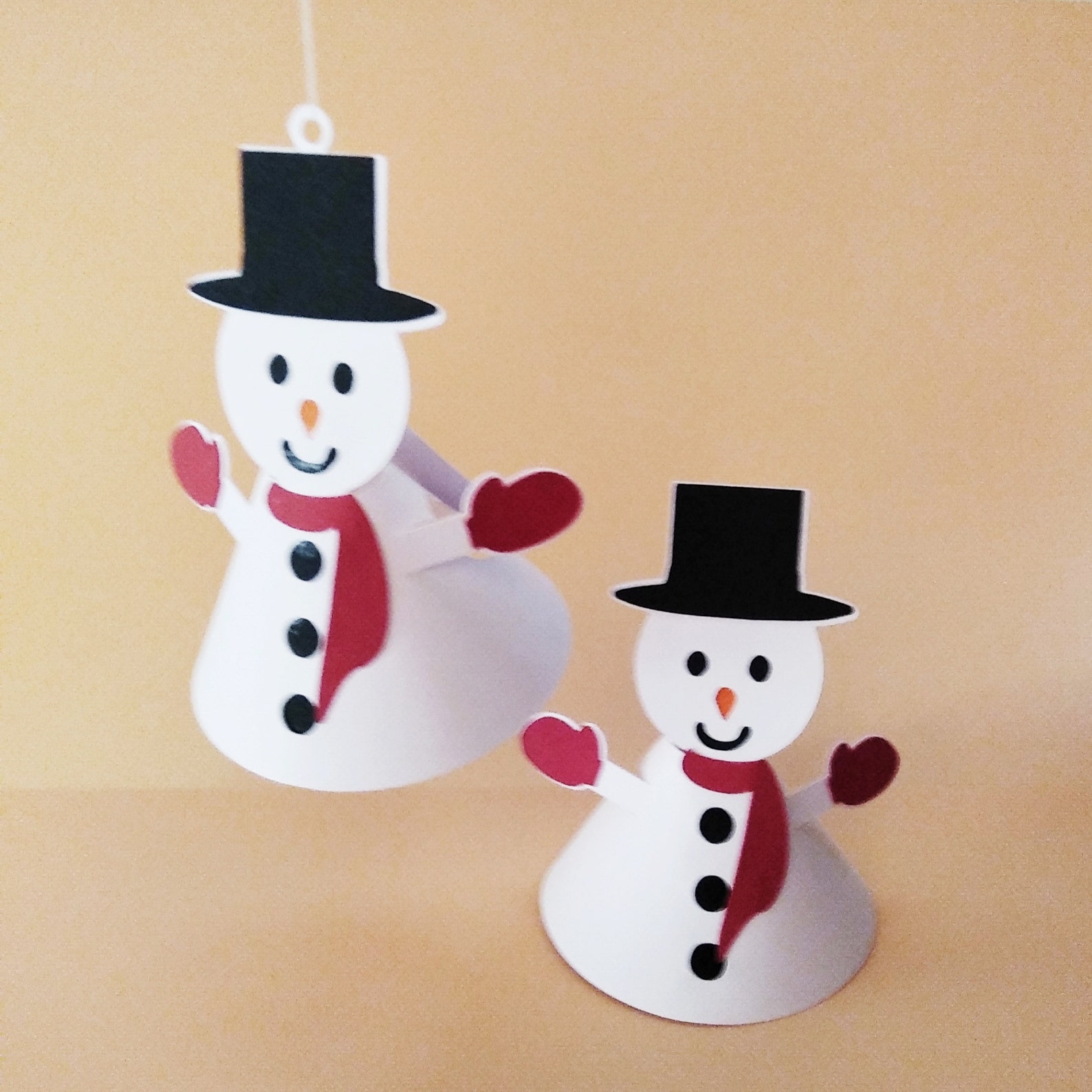 3D SNOWMEN SET. SVG Templates. Snowman Pendant. Christmas Tree | Etsy