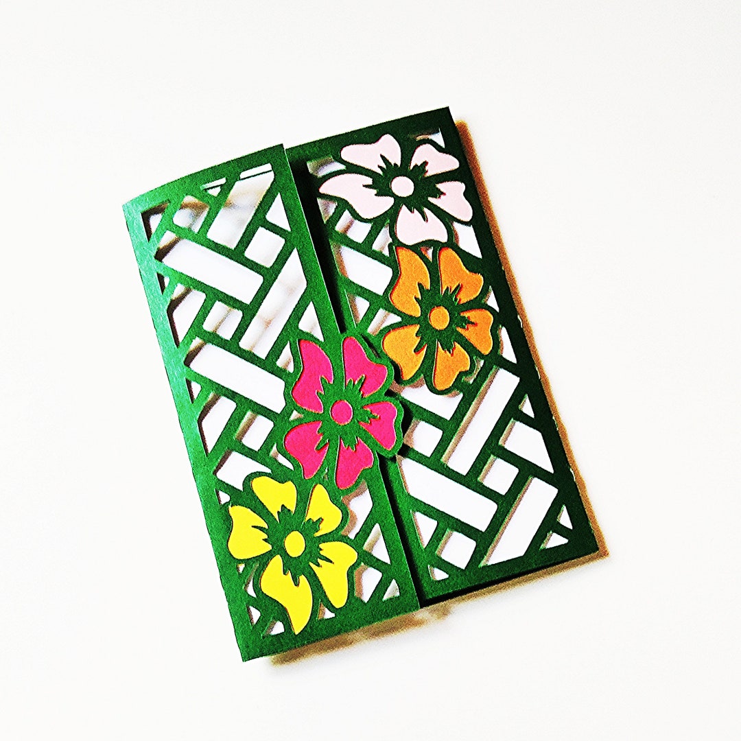 FLOWERS Gate-fold CARD. SVG Templates. Cricut, Silhouettecameo, Laser ...