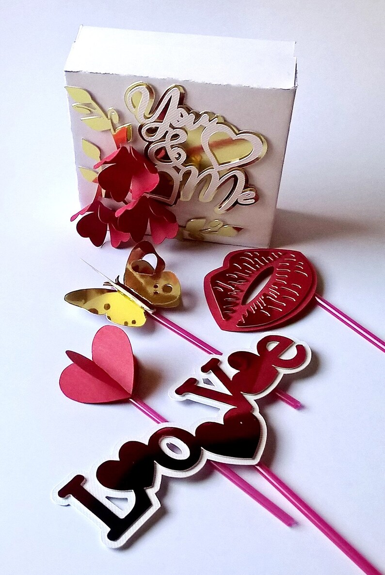 FAVOR BOX. SVG Templates. Includes Romantic Designs. | Etsy