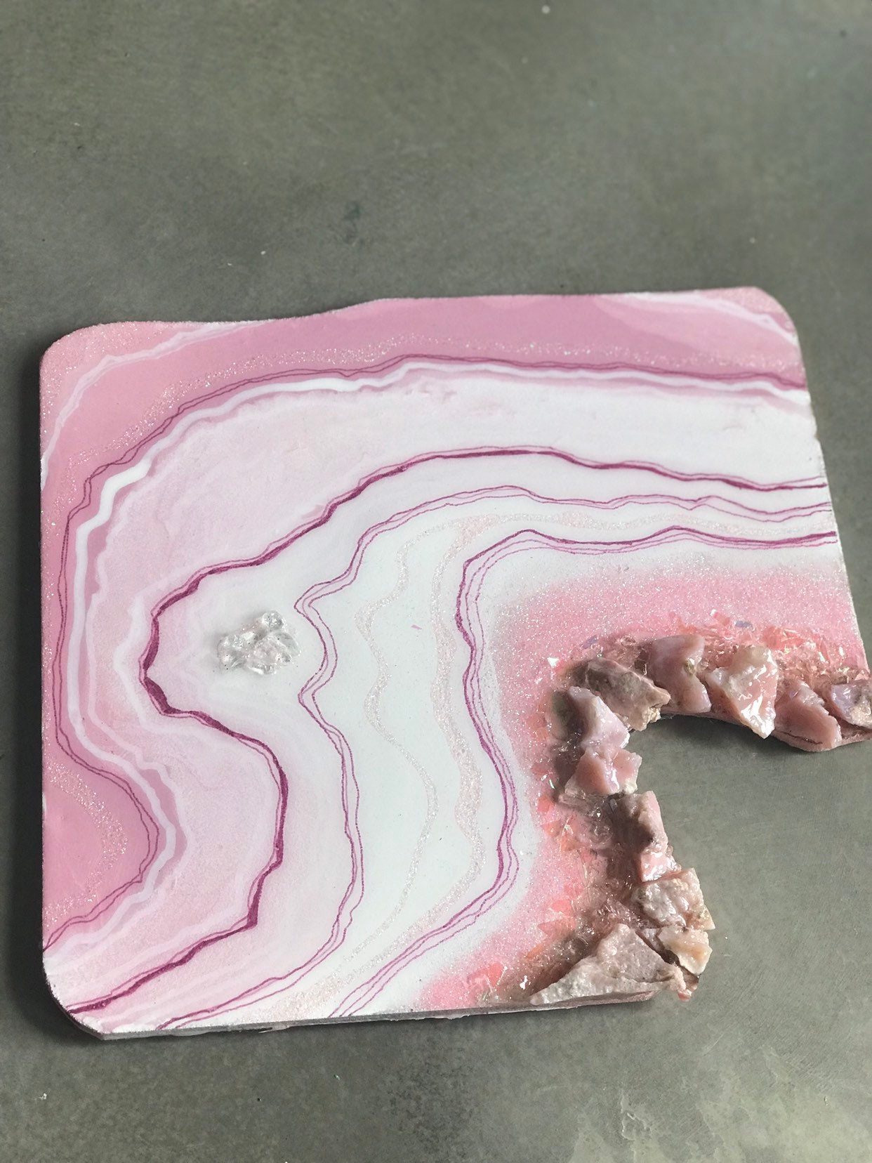 Raw Pink Opals Geode - Etsy