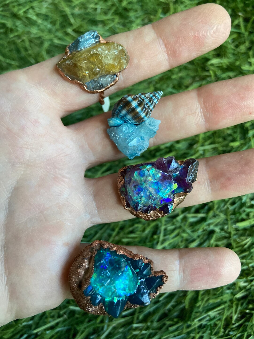 Sunken Treasure Angel Aura Rings - Etsy